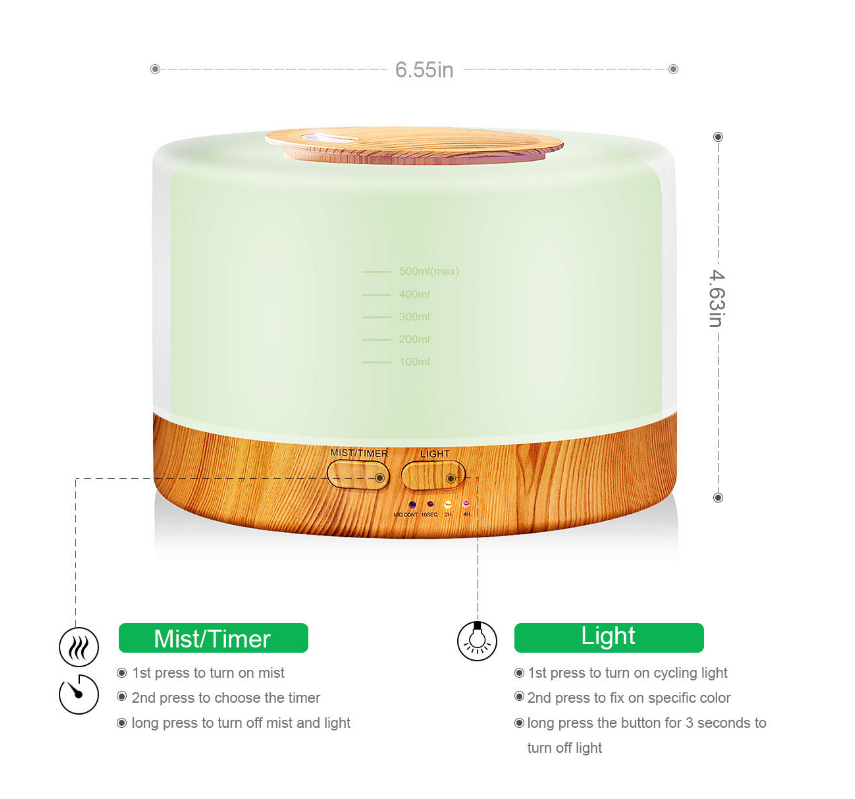 Aroma Humidifier with BlueTooth Speaker White Trim